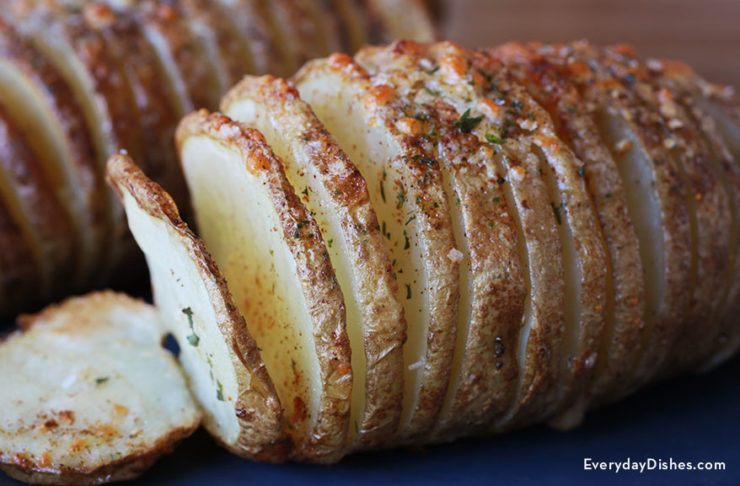 Easy armadillo potatoes baked with herbs and seasonings