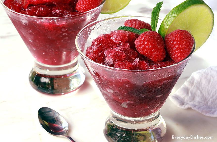 Mango Raspberry Margarita Granita Recipe Video