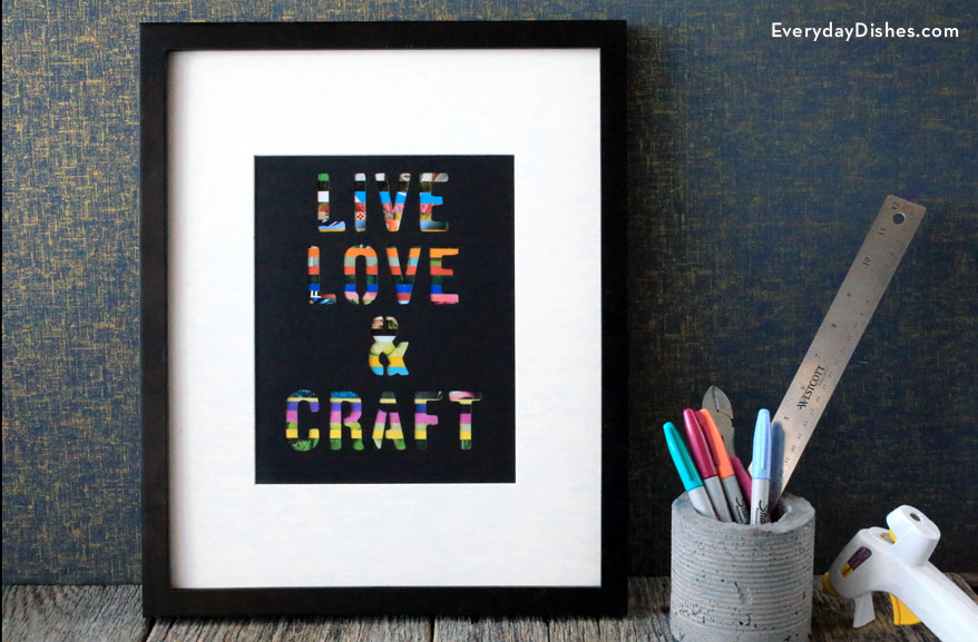 Craft sign how-to - Everyday Dishes & DIY