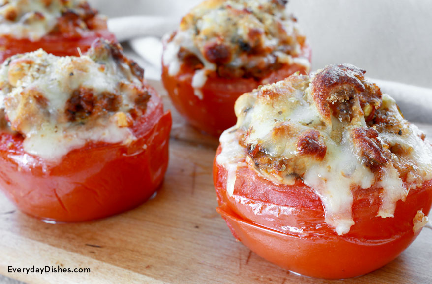 Easy Supreme Pizza-Stuffed Tomatoes Recipe