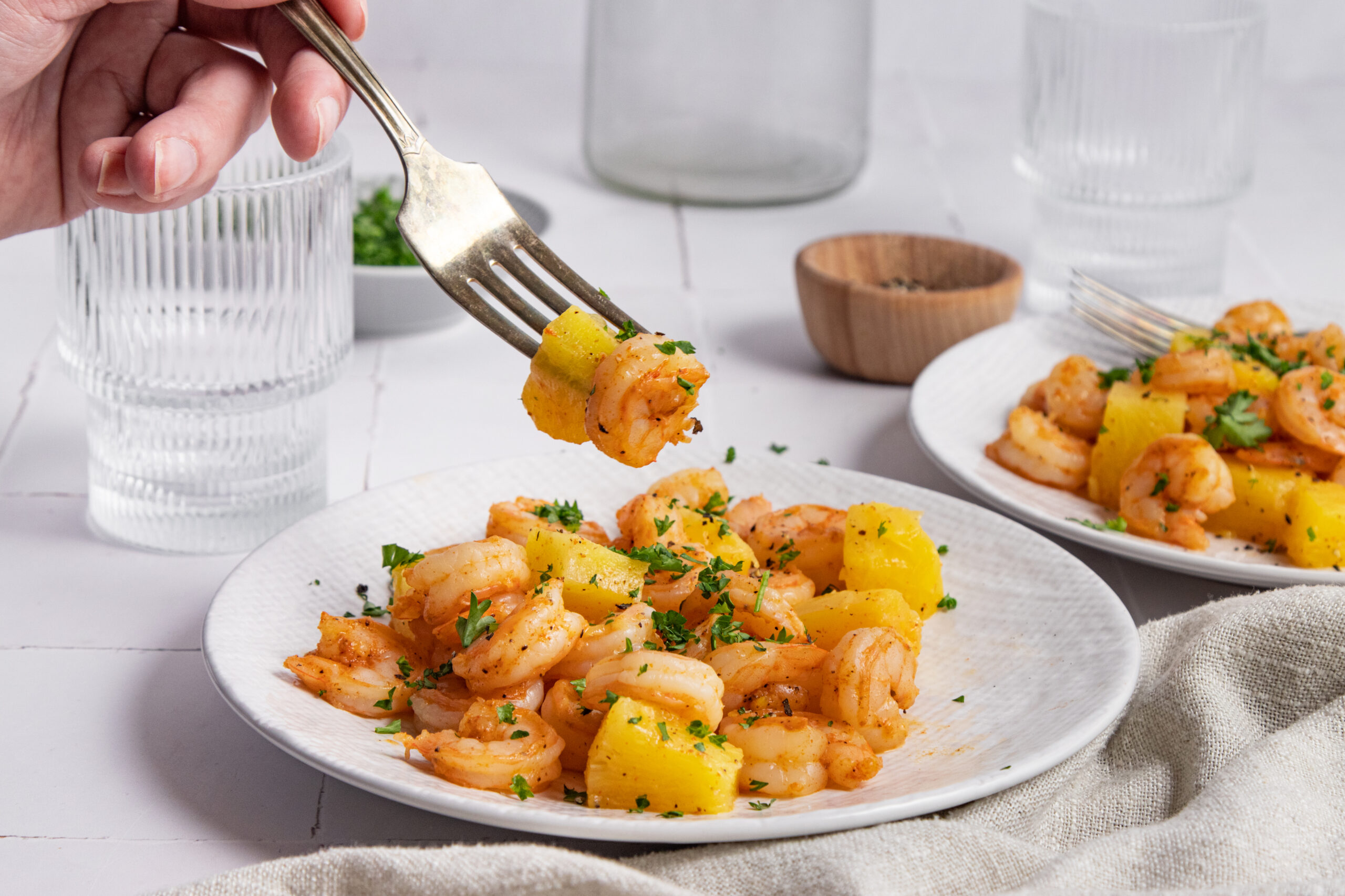 15-Minute Garlic Butter Shrimp with Pineapple