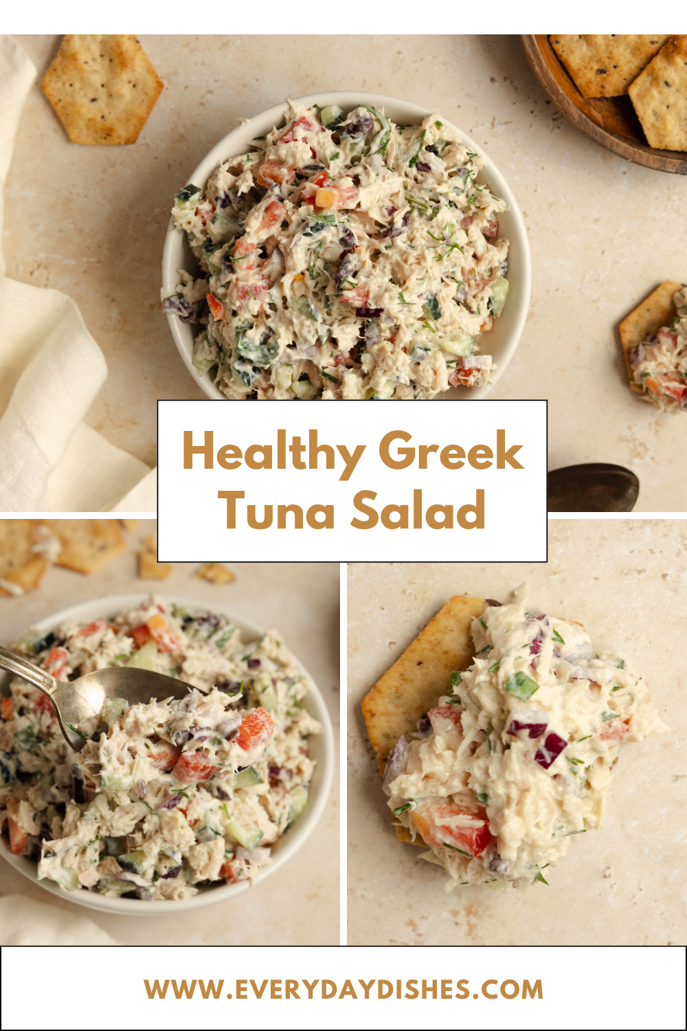 Healthy Greek Tuna Salad - Everyday Dishes