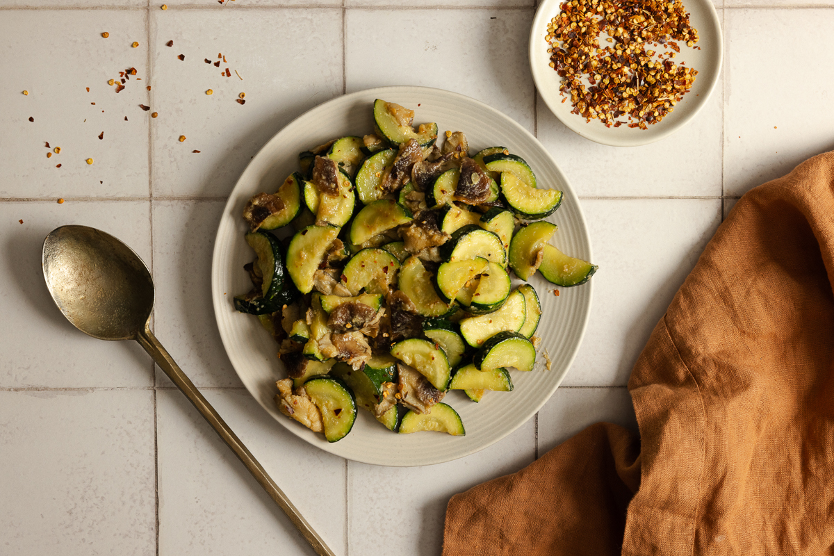 Miso Zucchini and Mushrooms - Everyday Dishes